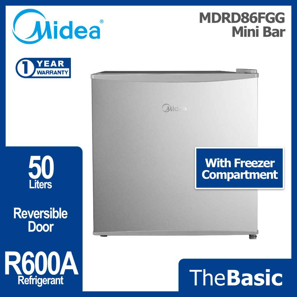 MIDEA 50L Mini Bar Refrigerator Peti Sejuk Kecil ( MDRD86FGG ) | Shopee ...