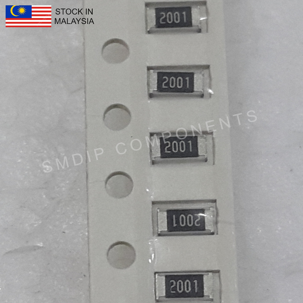 10PCS Taiwan-Grade 2k ±1%, 1206 SMD Resistor (2001) | Shopee Malaysia
