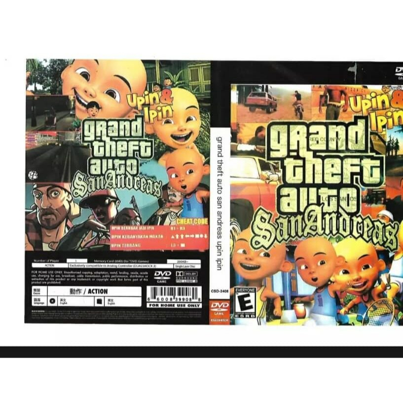PS2 Game GTA San Andreas Upin Ipin(GOLD DISC) | Shopee Malaysia