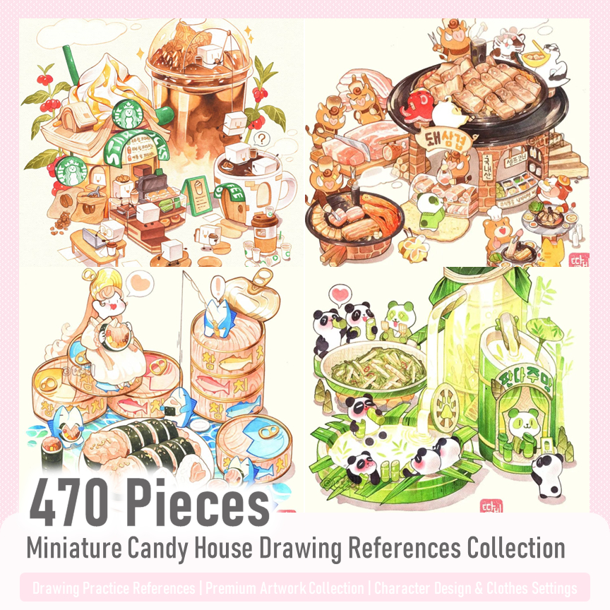 🔥 Drawing References Illustration - Miniature Candy House References ...