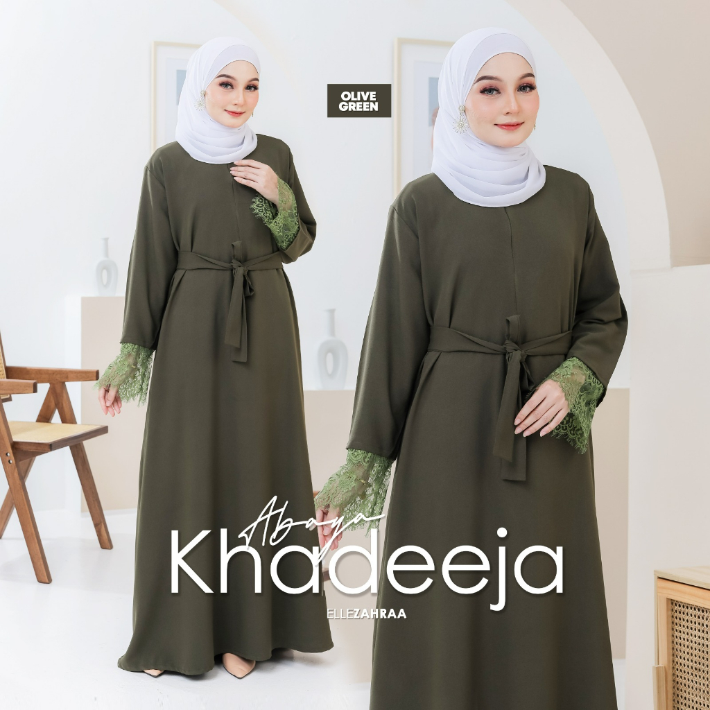 ELLE ZAHRAA | BEST SELLING ABAYA KHADEEJA | LACE SERIES| NURSING | Shopee Malaysia