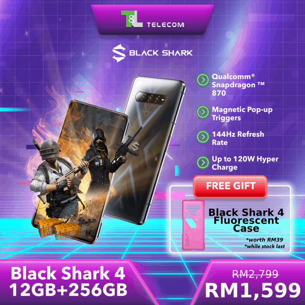 Black Shark 4 5G Gaming Smartphones | 12GB + 256GB | Snapdragon 870 | 6 ...