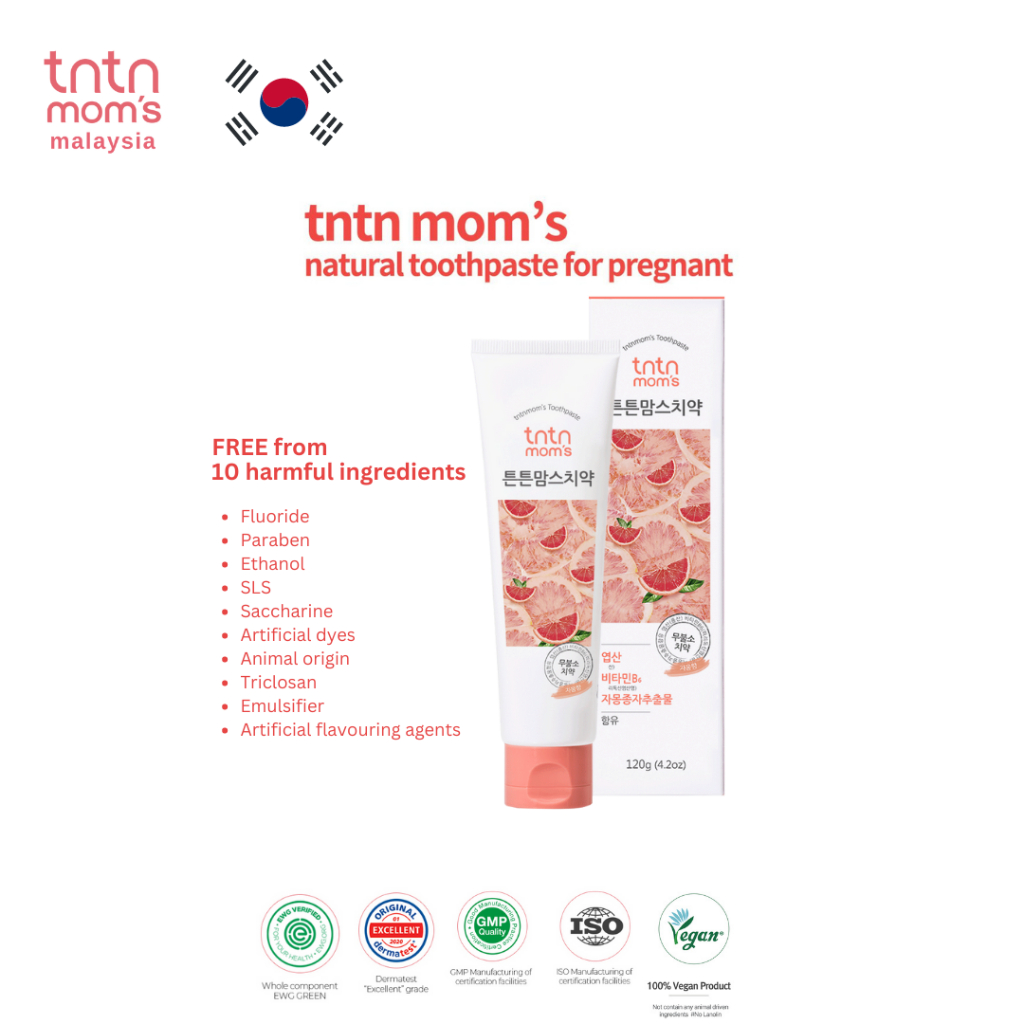 TNTN MOM'S 100% Natural Pregnancy Toothpaste Plant-Based Relief ...