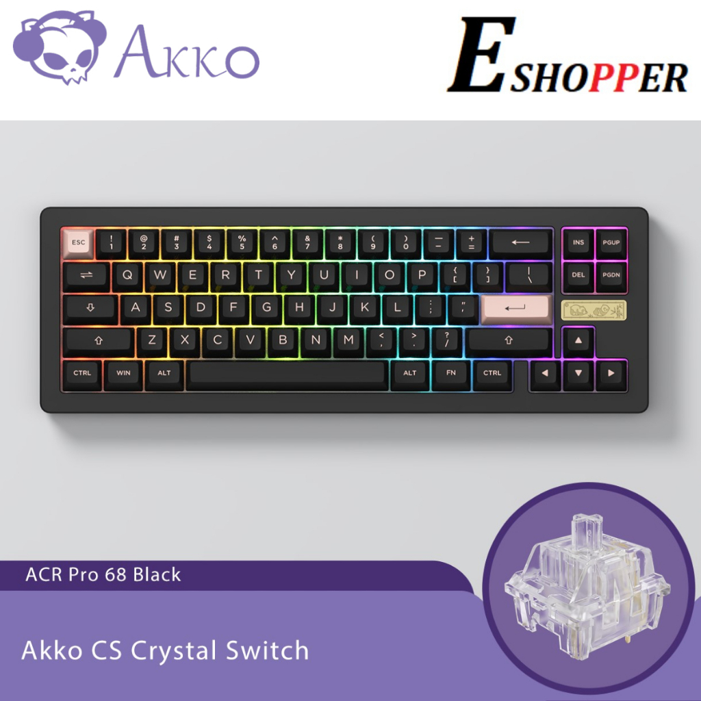 AKKO ACR PRO 68 GASKET MOUNT ASA RGB WIRED GAMING MECHANICAL KEYBOARD ...