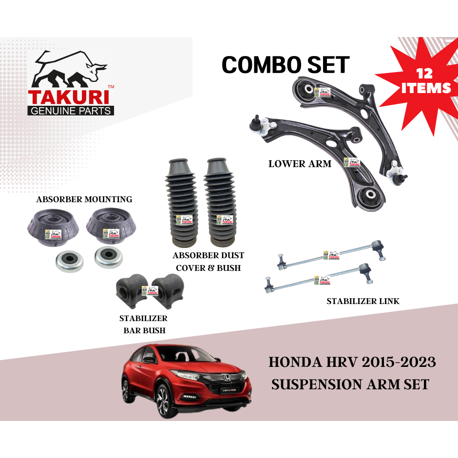 TAKURI HONDA BRV HRV FRONT LOWER ARM STABILIZER LINK ABSORBER MOUNTING ...