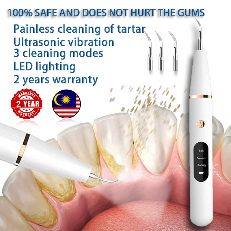 Ultrasonic Teeth Cleaner with LED for Teeth Stain & Tartar Plaque ...