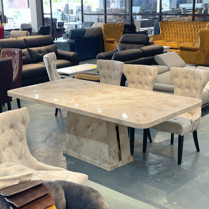 𝐓𝐎𝐏 𝐒𝐀𝐋𝐄 Marble Dining Table Only | Meja Marble Only | Meja Makan Solid ...