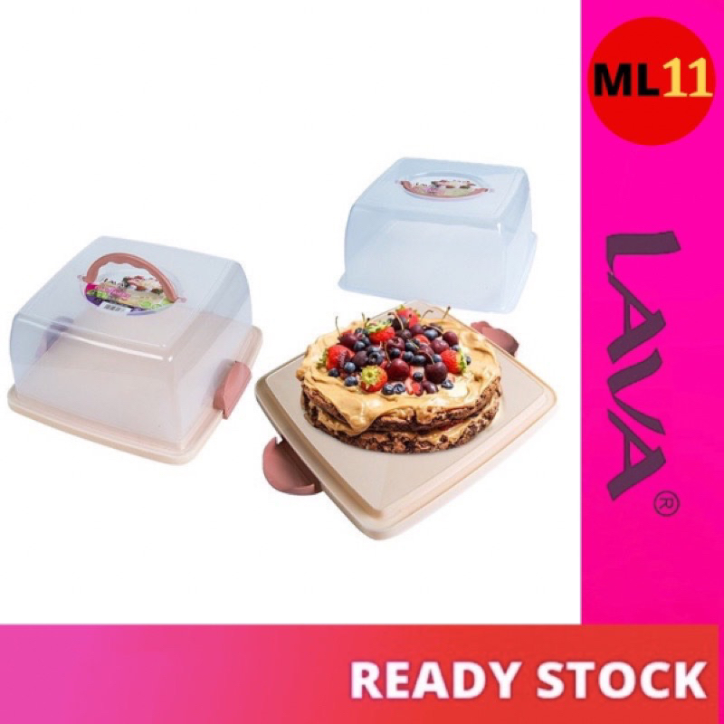 LAVA Square Cake Holder / Bekas Kek Plastik CKH583 | Shopee Malaysia
