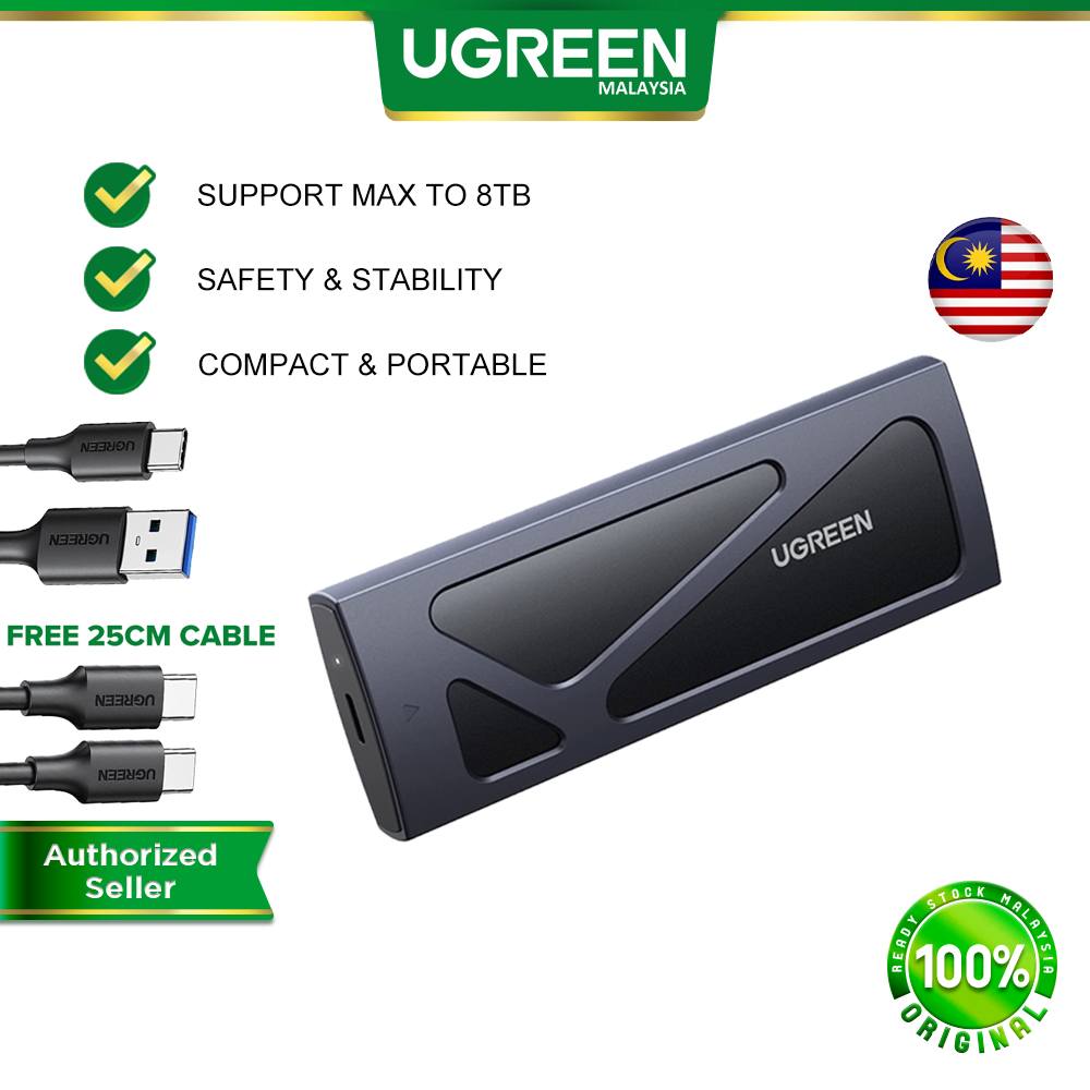 UGREEN M.2 NVMe SSD Enclosure 10Gbps Portable Hard Drive Enclosure ...