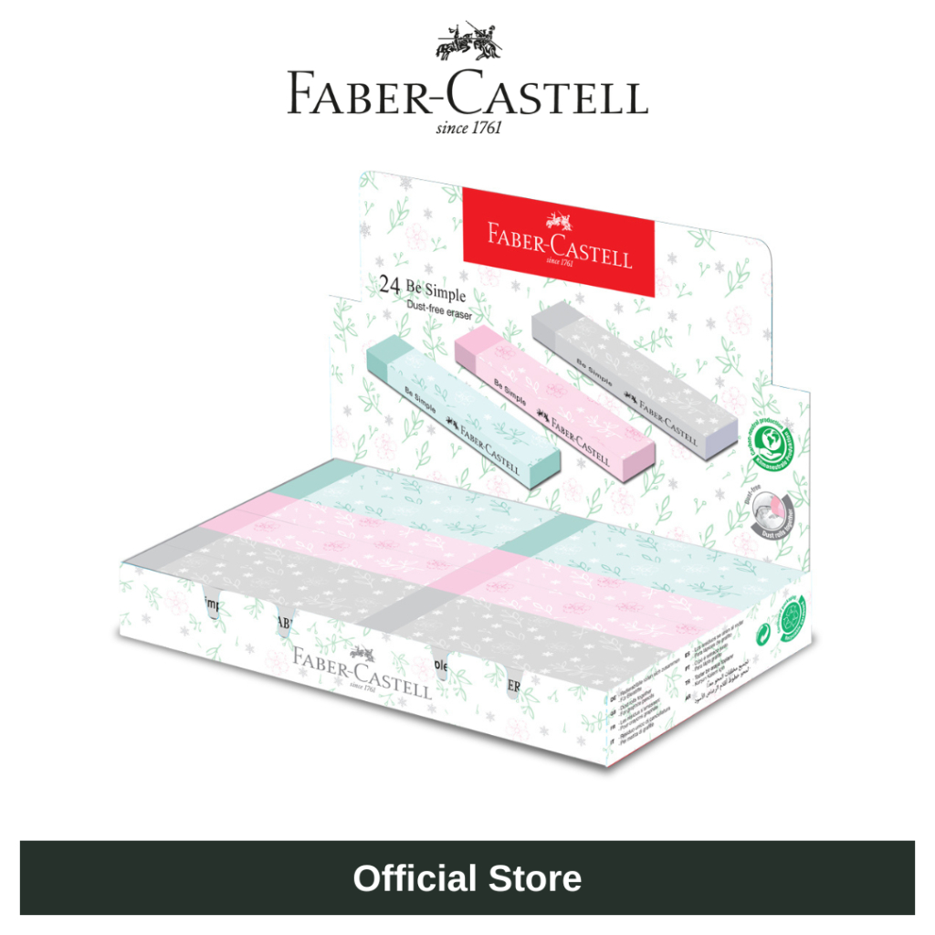 [Faber-Castell] Eraser Dust-free Be Simple (Box of 24) | Shopee Malaysia