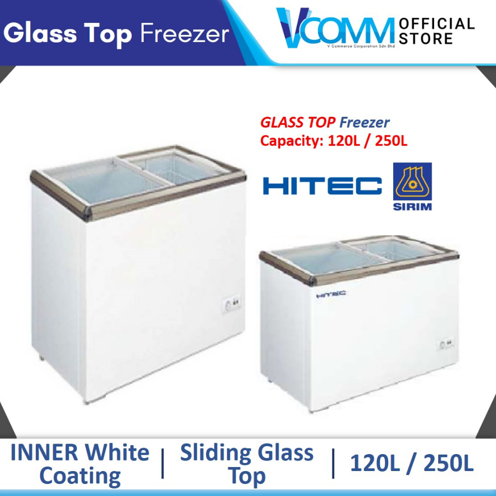 HITEC Glass Top Freezer 120L / 250L | HFZ-C189GT / HFZ-C289GT | Shopee ...