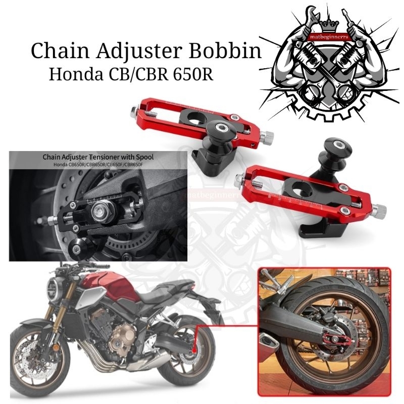 CNC Motorcycle Rear Wheel Axle Blocks Chain Adjusters Bobbin Tensioners ...