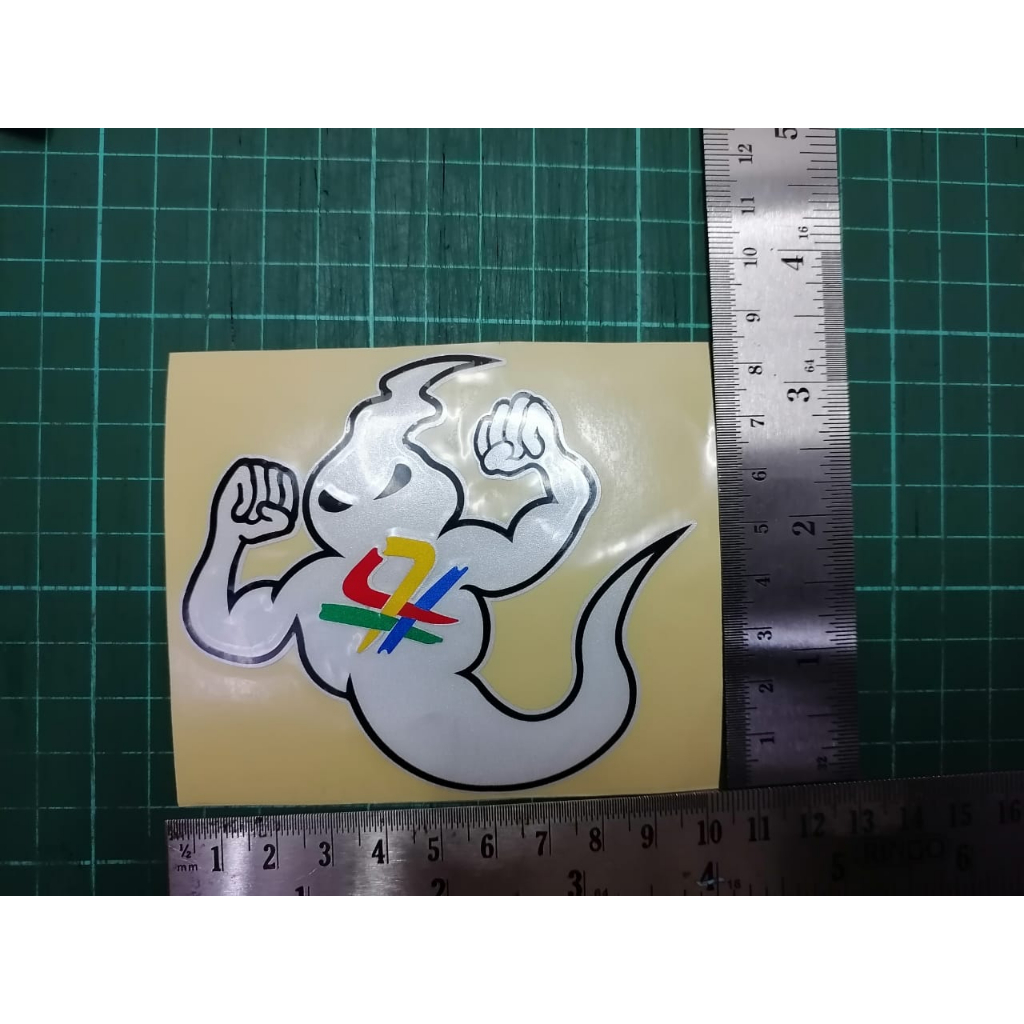 [Ready Stock]Benetton Pangkah logo motor pantulan cahaya sticker helmet ...