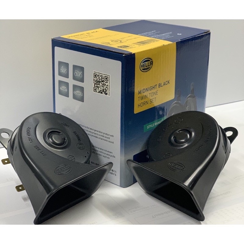Stk-21614 // Original Hella Midnight Black Twin Tone Horn Set | Shopee ...