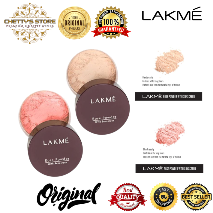 (ORIGINAL) LAKME ROSE FACE COMPACT POWDER WITH SUNSCREEN (WARM PINK ...