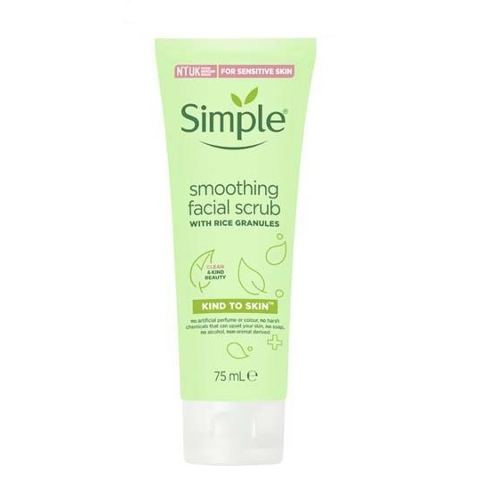 Simple Smoothing Facial Scrub with Rice Granules 75ml | Shopee Malaysia