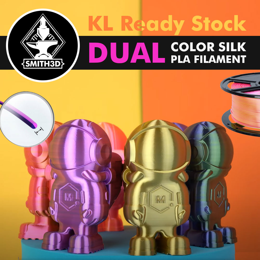Smith3D Dual-color PLA Filament Silk Quantum PLA 1kg /Spool 1.75mm for ...