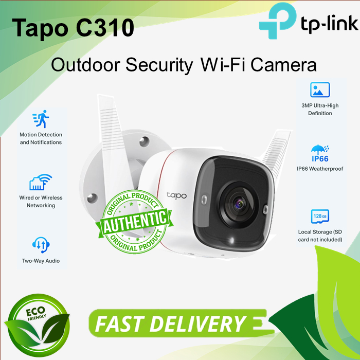 TP-Link Tapo C310 3MP Ultra Resolution Outdoor Security IP66 Weatherproof Wireless Wifi Camera ...