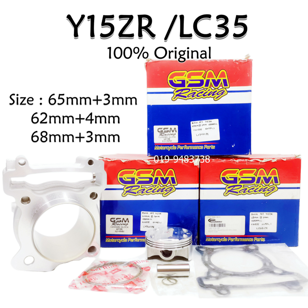 100% Original GSM Racing Block Assy Ceramic Y15ZR LC135 Y15 ZR LC 135 ...