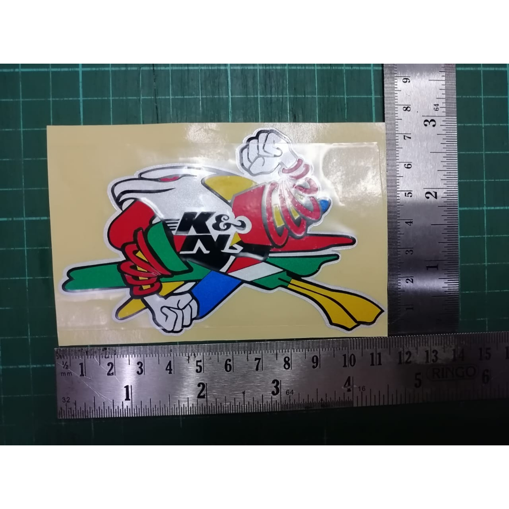 [Ready Stock]Benetton Pangkah logo motor pantulan cahaya sticker helmet ...