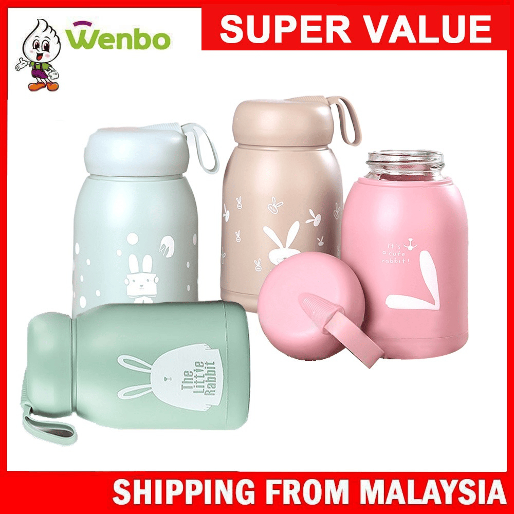 Wenbo [Rabbit] Insulated Water Glass Bottle Tumbler Coffee Mug Outdoor ...