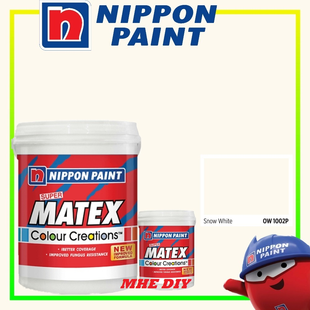 NIPPON PAINT 5L OW 1002 P SNOW WHITE Interior Smooth Sheen / Matt ...