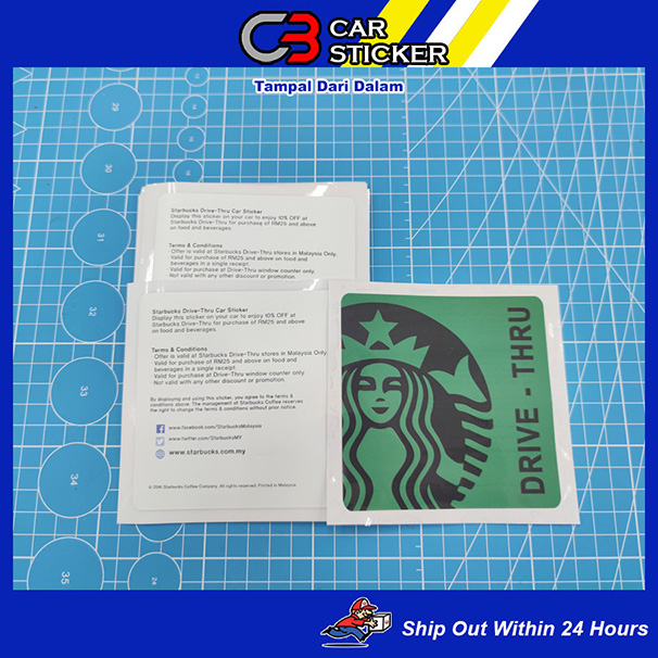 Starbucks Drive-Thru Car Windscreen Sticker / cs876 | Shopee Malaysia
