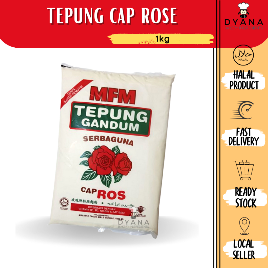 Tepung Gandum Cap rose 850g | Shopee Malaysia