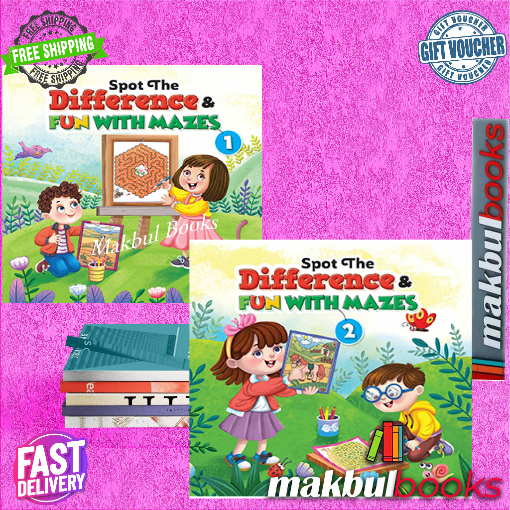 MIND TO MIND: SPOT THE DIFFERENCE & FUN WITH MAZE BOOK 1 & 2 | Shopee ...