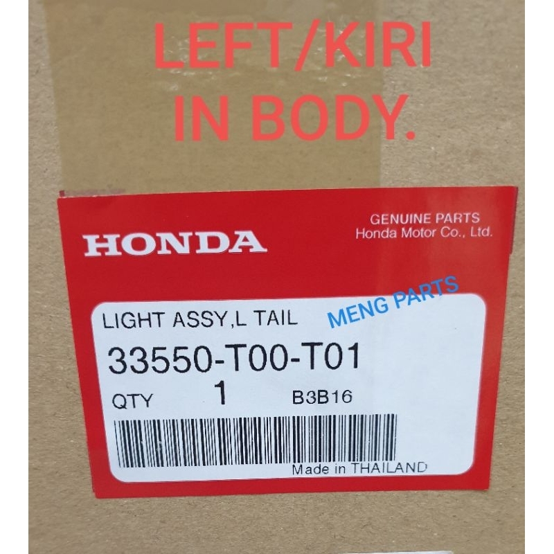 ORIGINAL HONDA CITY GN2 GN3 SEDAN 2020Y-2024Y TAIL LAMP BODY & BONNET ...