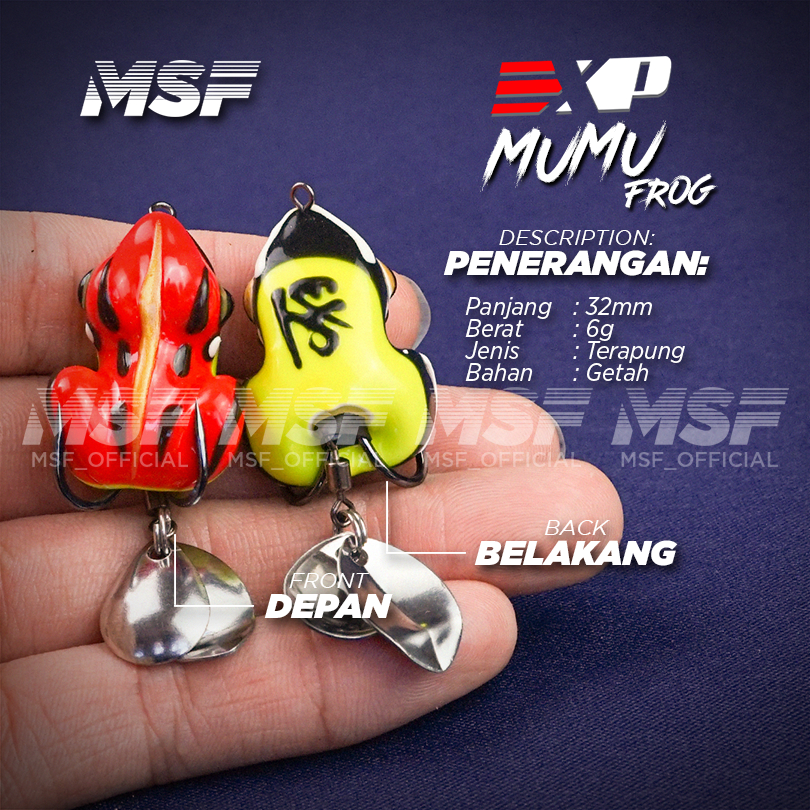 [MSF] EXP Mumu Soft Frog | 3.2cm / 6g | Umpan Tiruan Katak Getah Casting Haruan Bujuk | Ready ...