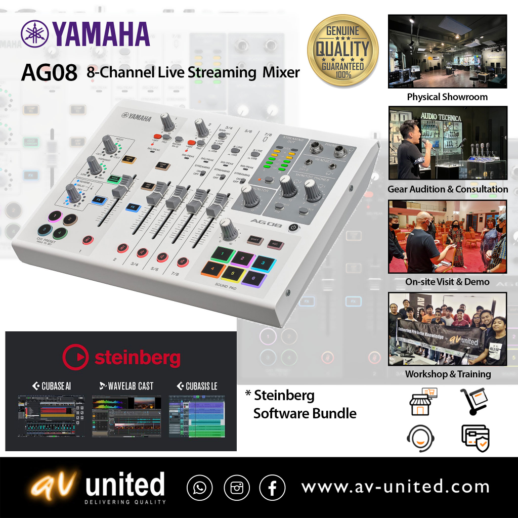 Yamaha AG08 Live Streaming Mixer, Sound Card | Shopee Malaysia