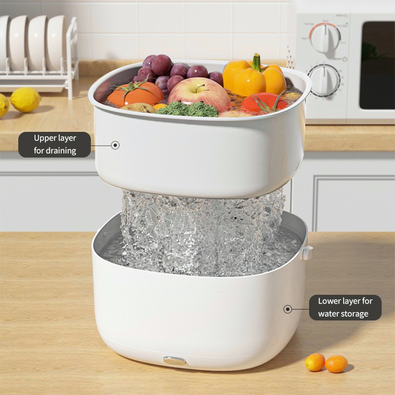 Ultrasonic food washing machine portable cleaning fruit vegetables meat ...