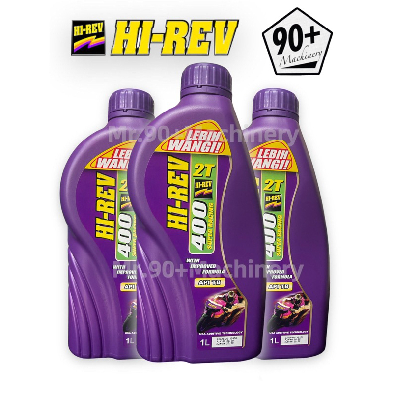 HI-REV 2T 400 Lebih Wangi Minyak 2T 1Liter 100%ORIGINAL HIREV SUPER ...