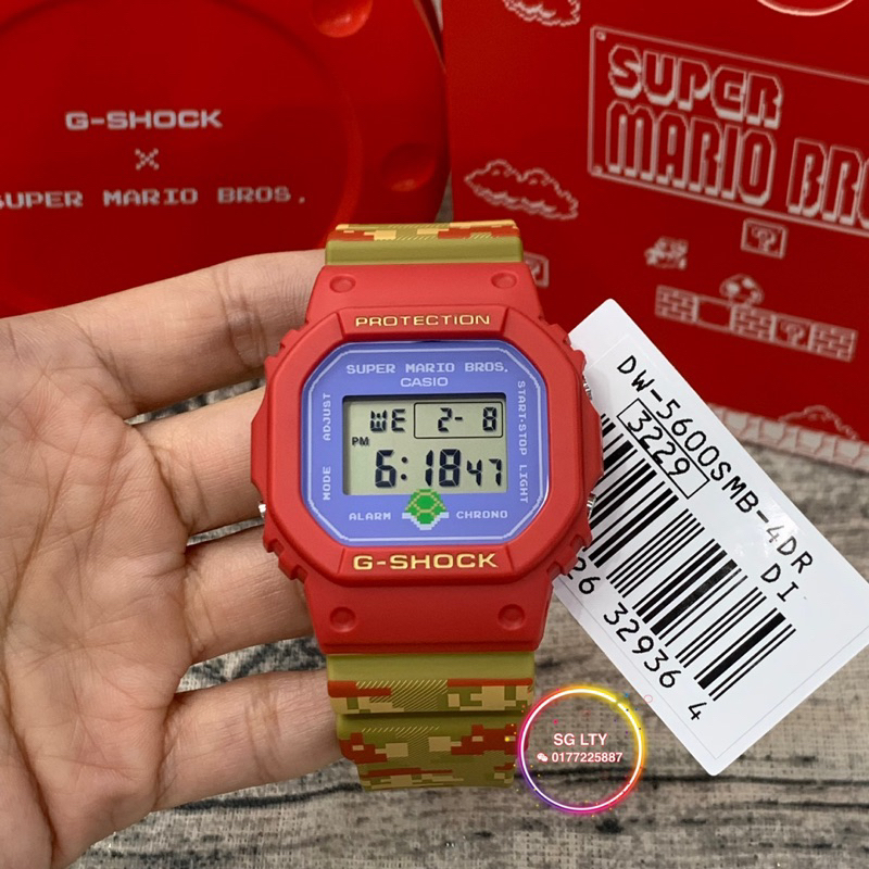 100% ORIGINAL CASIO G-SHOCK DW-5600SMB-4 x SUPER MARIO BROTHERS-themed ...