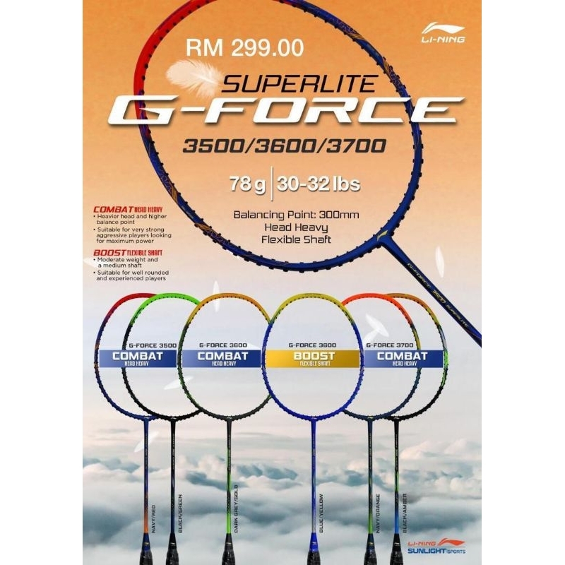 Li Ning G-Force Superlite 3500 / 3600 / 3700 / 3800 / 3900 | Shopee ...