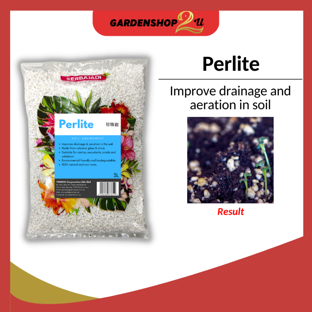 Perlite [for Cactus & Succulents] (Natural Expanded Volcanic Perlite)3 ...