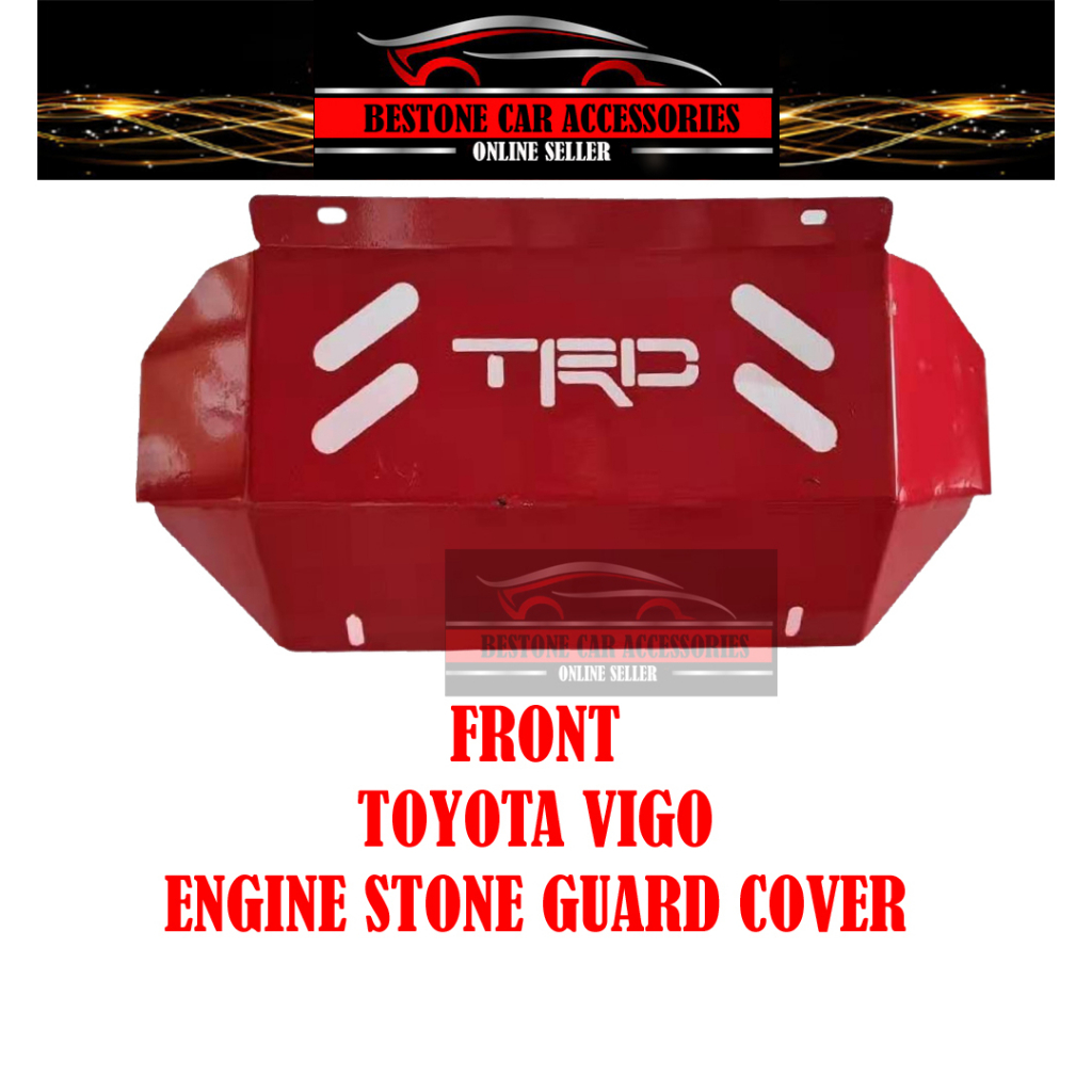 HILUX VIGO VIGO CHAMP FRONT Car Red Engine Guard Stone Skid Bash Plate ...