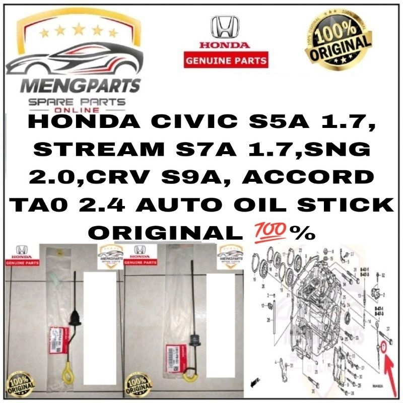 ORIGINAL 💯% HONDA CIVIC SNG 2.0,S5A 1.7,CRV S9A,TA0 2.4 11Y-12Y AUTO ...