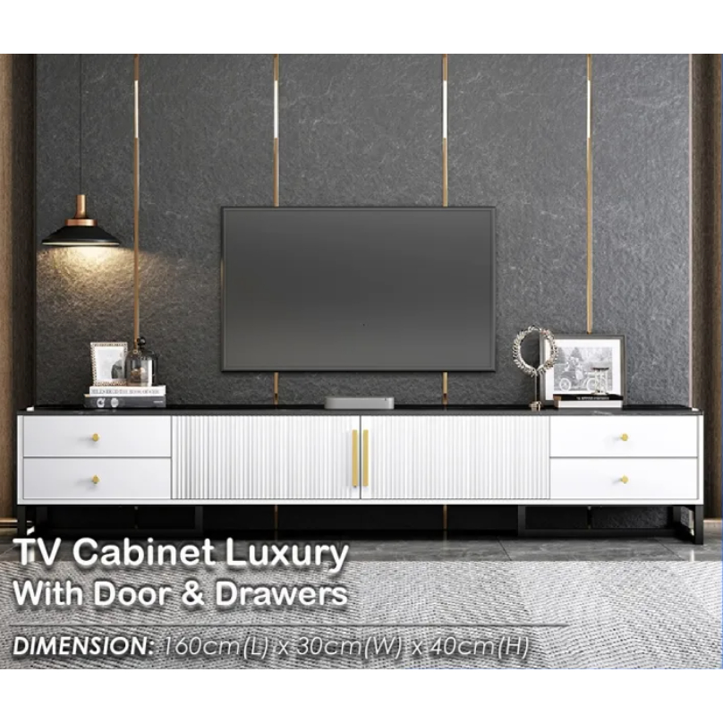 Nordic Design TV Cabinet Northern Europe Luxury With Door and Drawers ...