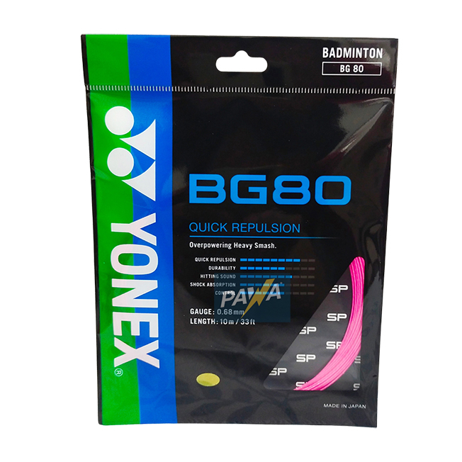 Yonex BG80 BG 80 Badminton String (100% Original) Sunrise 0.68MM For Hard Hitter | Shopee Malaysia