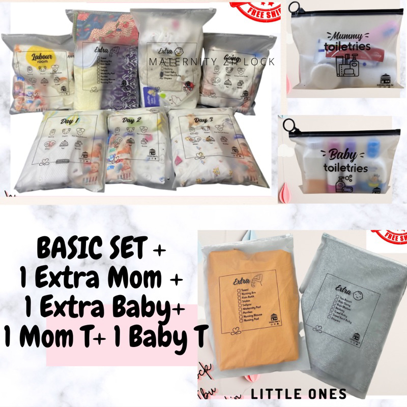 🎁[Premium set]BEG PLASTIK HOSPITAL for PACKING BAJU IBU, BABY & BARANG ...