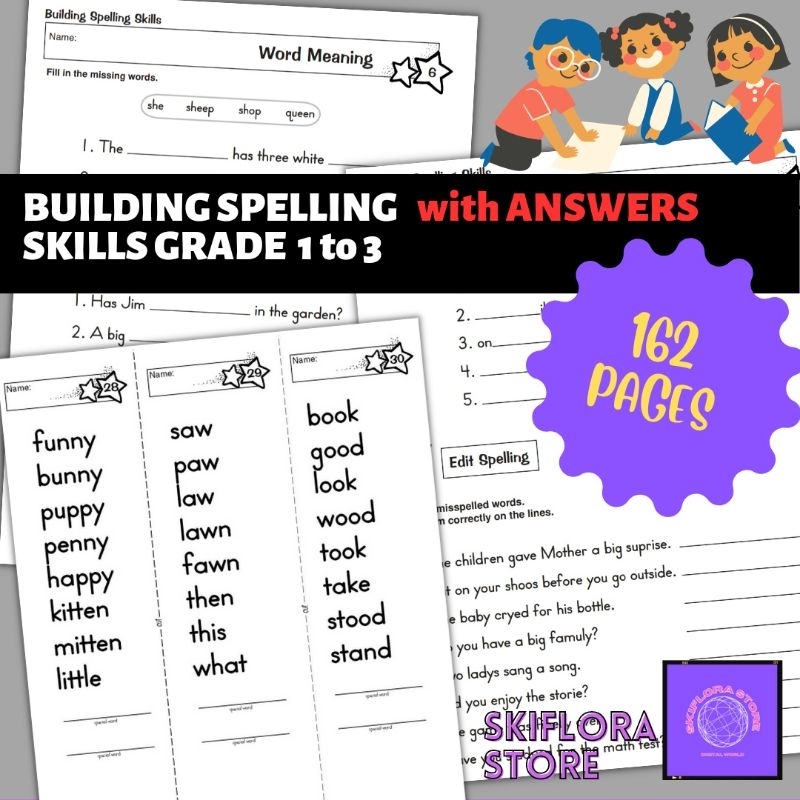 [SS213] Building Spelling Skills Worksheet Grade 1 to 3 Printable ...
