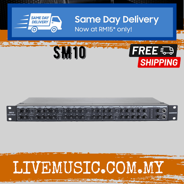 SAMSON SM10 10 CHANNEL RACKMOUNT MIXER ( SM 10 / SM-10 ) | Shopee Malaysia