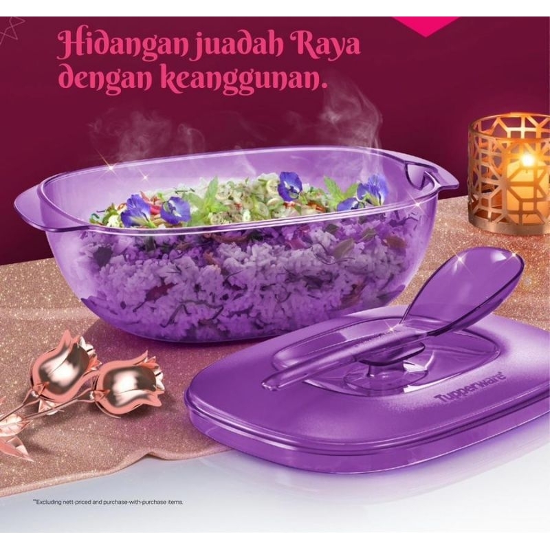Tupperware Crystalline Rice Server With Spoon 2.5L (1Pcs) | Shopee Malaysia