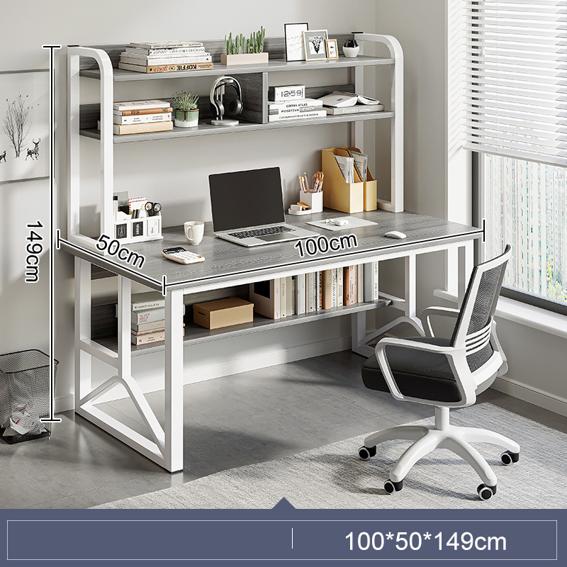 Modern Home Office Table 100x50cm Bookcase Computer Desks Workstation ...