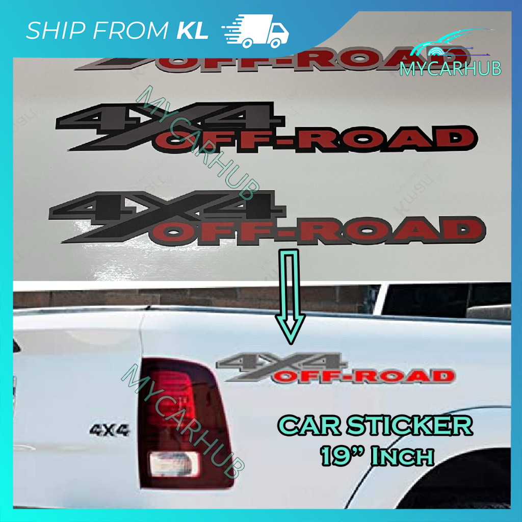 4x4 Offroad Sticker for Car Body Ranger Hilux Triton Fortuner Navara ...