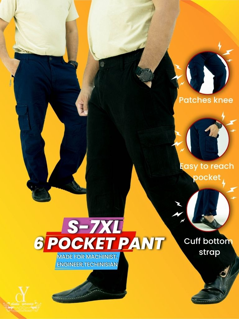 CY 806 Plus Size Cargo Pants Multi-Pocket Outdoor Joggers Pants Work ...