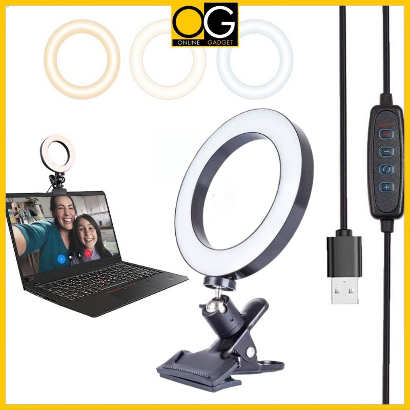 16CM / 12CM Selfie Lamp Ring Light for Laptop Computer Desktop Colorful ...
