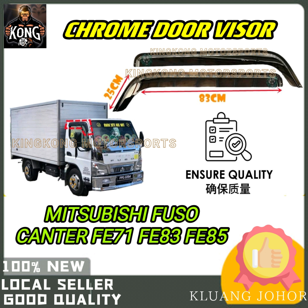 MITSUBISHI FUSO CANTER FE71 FE83 FE85 FB CHROME DOOR VISOR LEFT RIGHT ...